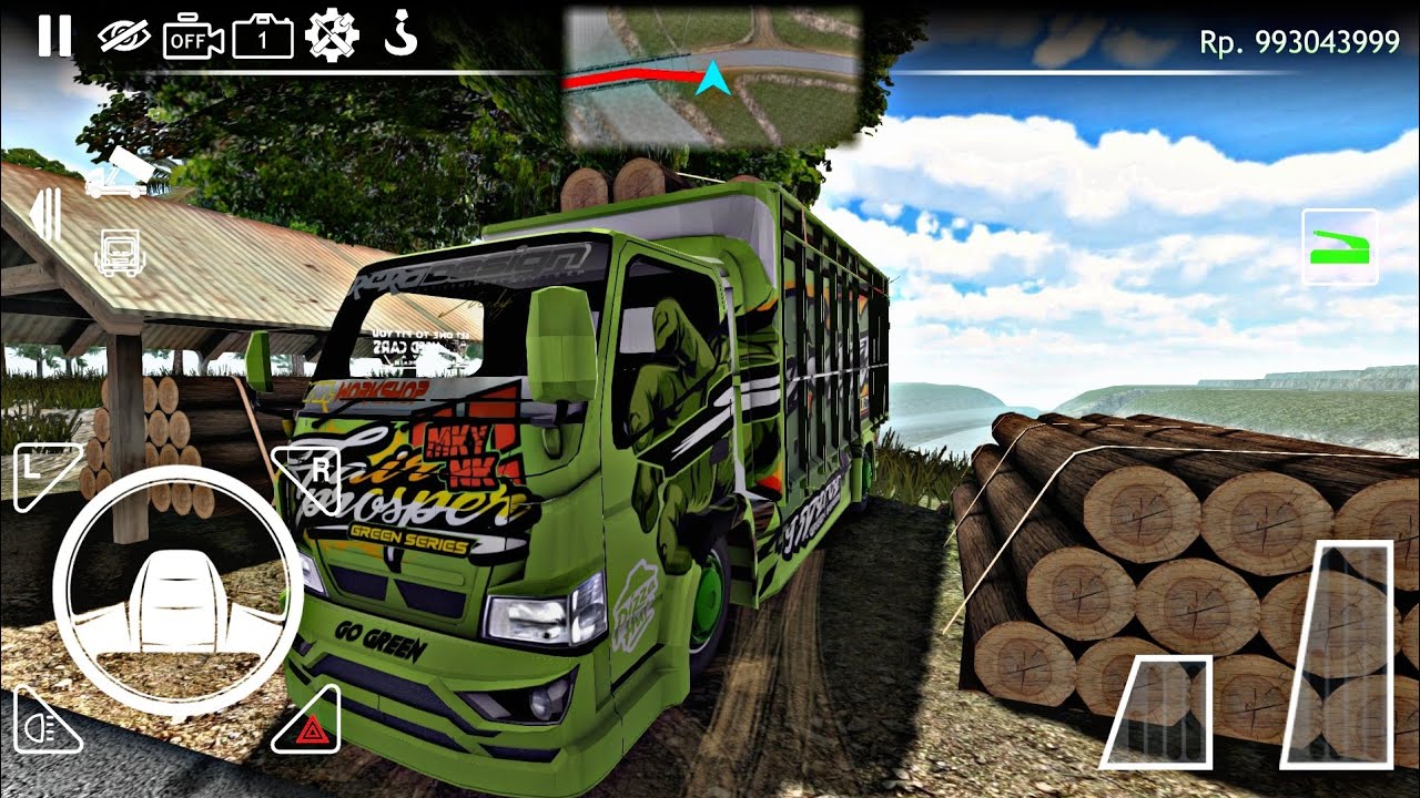 Transformasi Truk Mbois! Langsung Gas Muat Kayu | ES Truck Simulator ID ...