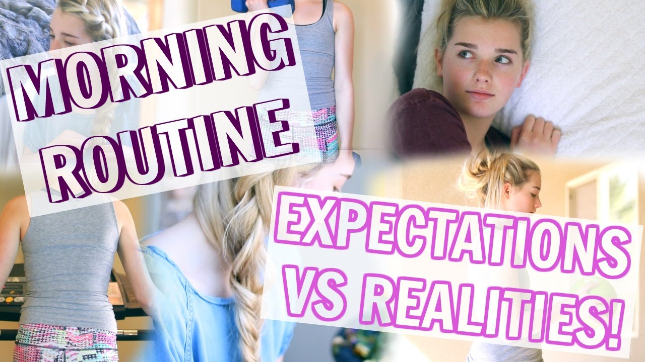 SPRING BREAK MORNING ROUTINE: EXPECTATIONS VS REALITIES! | Avrey Ovard ...