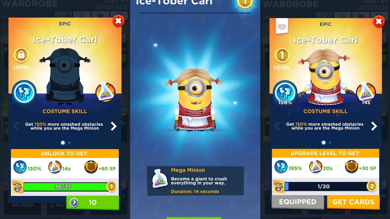 Epic Minion Ice-Tober Carl Unlock | Minion rush | - YouTube