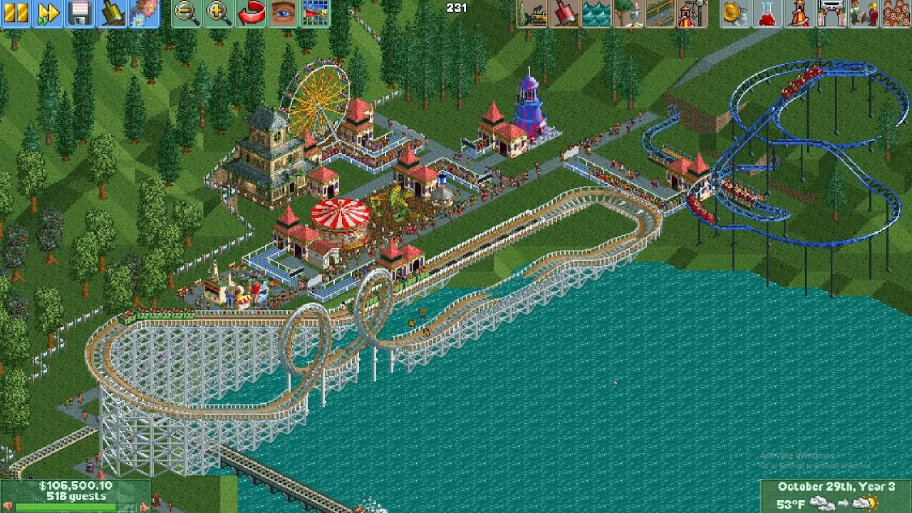 Let's Play OpenRCT2 - Leafy Lake - YouTube