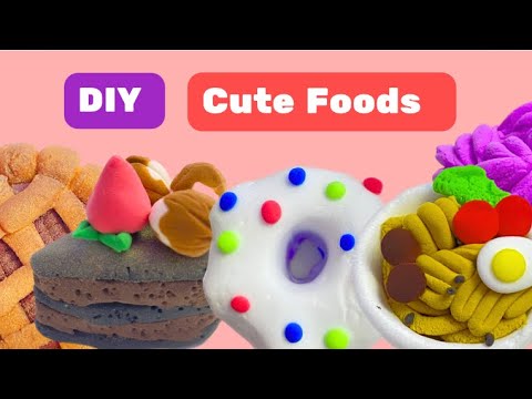 DIY Miniature and EASY foods| How to Make Clay food - YouTube