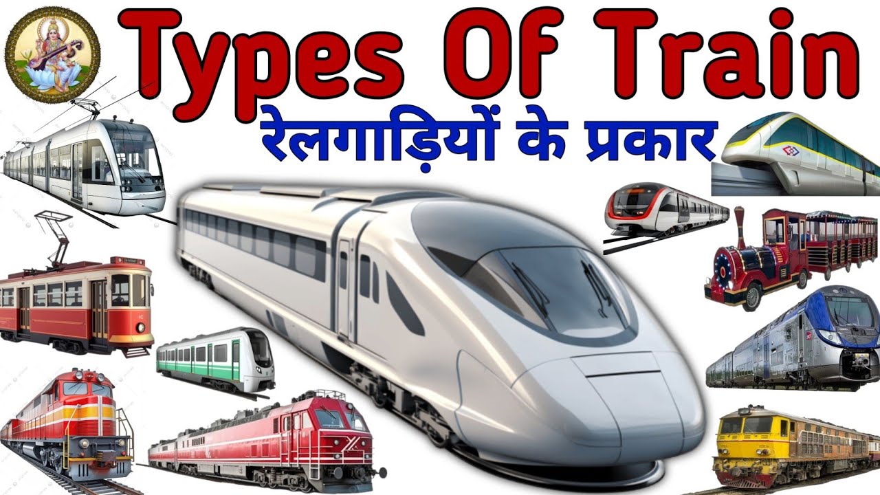 रेलगाड़ी के प्रकार l Train Name l Metro Train l Transport Vocabulary l ...