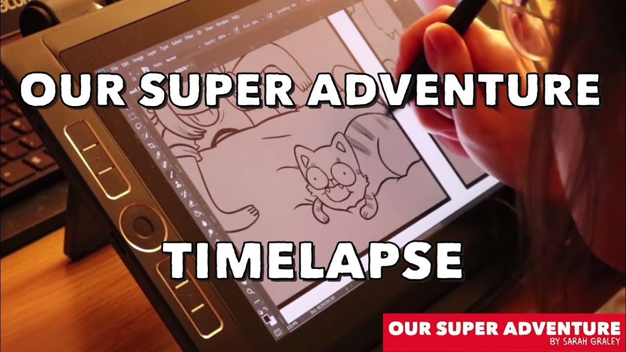 Our Super Adventure - Drawing and Inking Timelapse (7th December 2017 ...