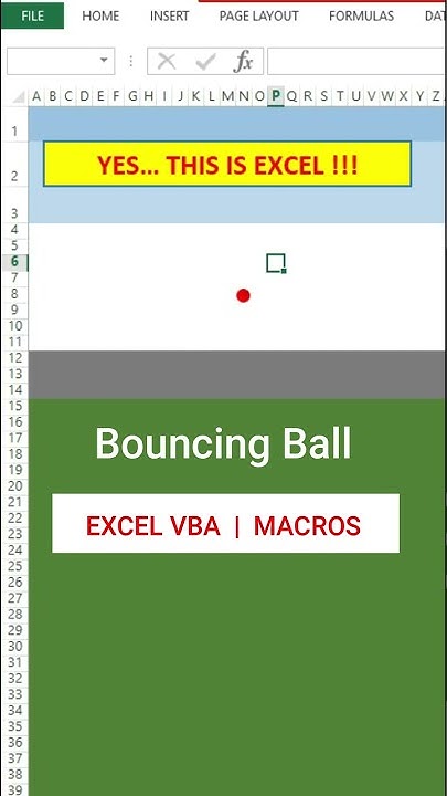 Excel Animation | Bouncing Ball Macro in Excel | Teknow - YouTube