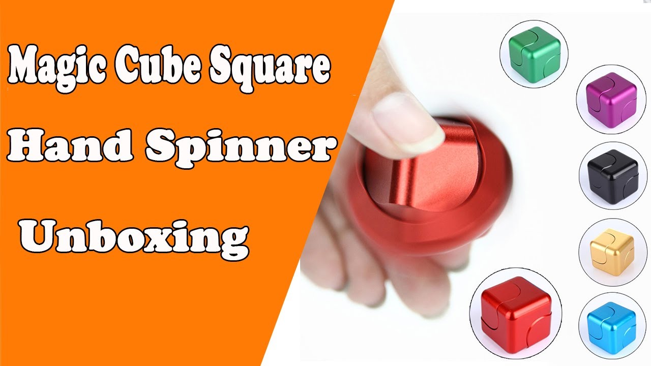 Magic Cube Square Hand Spinner Unboxing - YouTube