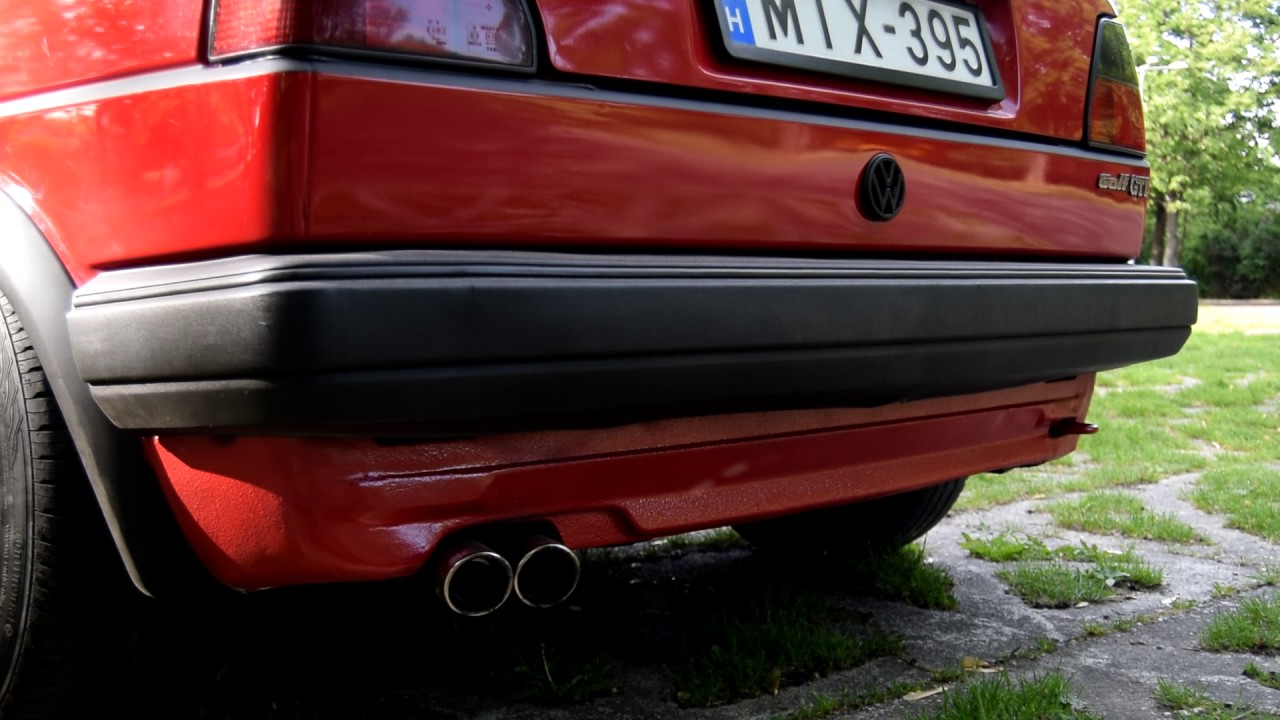 VW Golf mk2 Marix exhaust - YouTube