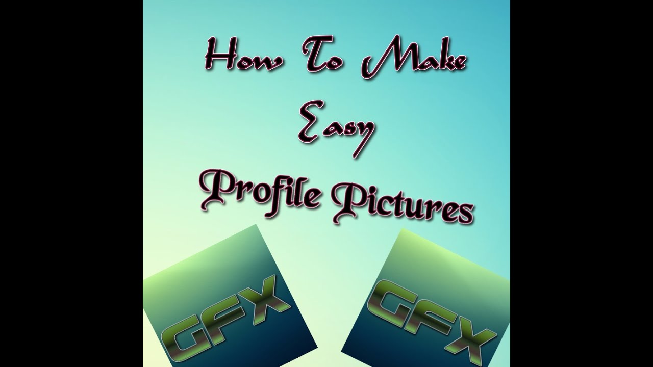 How To Make Quick And Easy Profile Pictures - YouTube