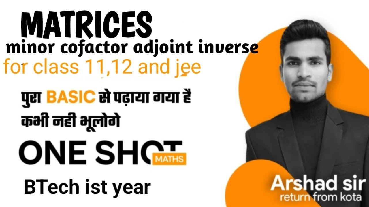 Minor Cofactor Adjoint And Inverse Youtube 6986