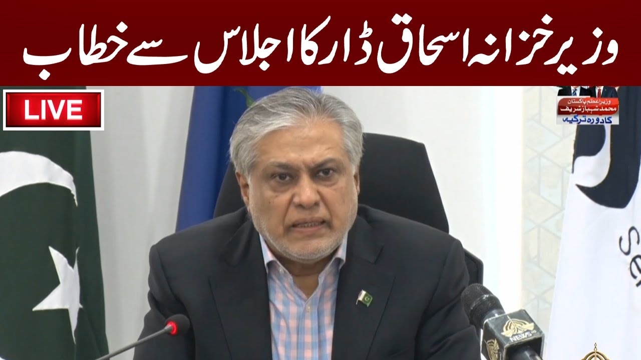 LIVE | Finance Minister Ishaq Dar's address to the meeting | PNN - YouTube