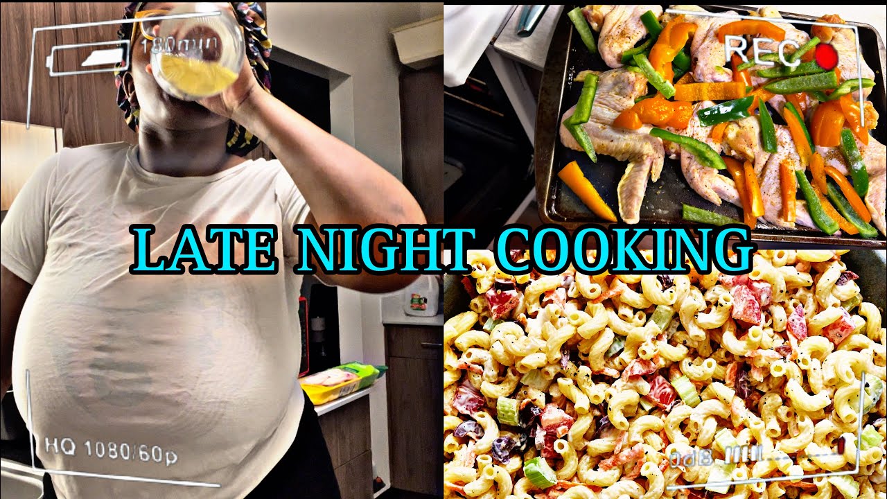COME COOK BAKE CHICKEN , AND SHRIMP at 9pm at night WITH ME | LIFE OF ...