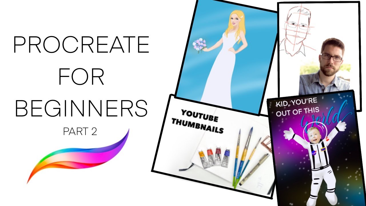 Procreate For Beginners Part 2: How I create thumbnails, practice ...
