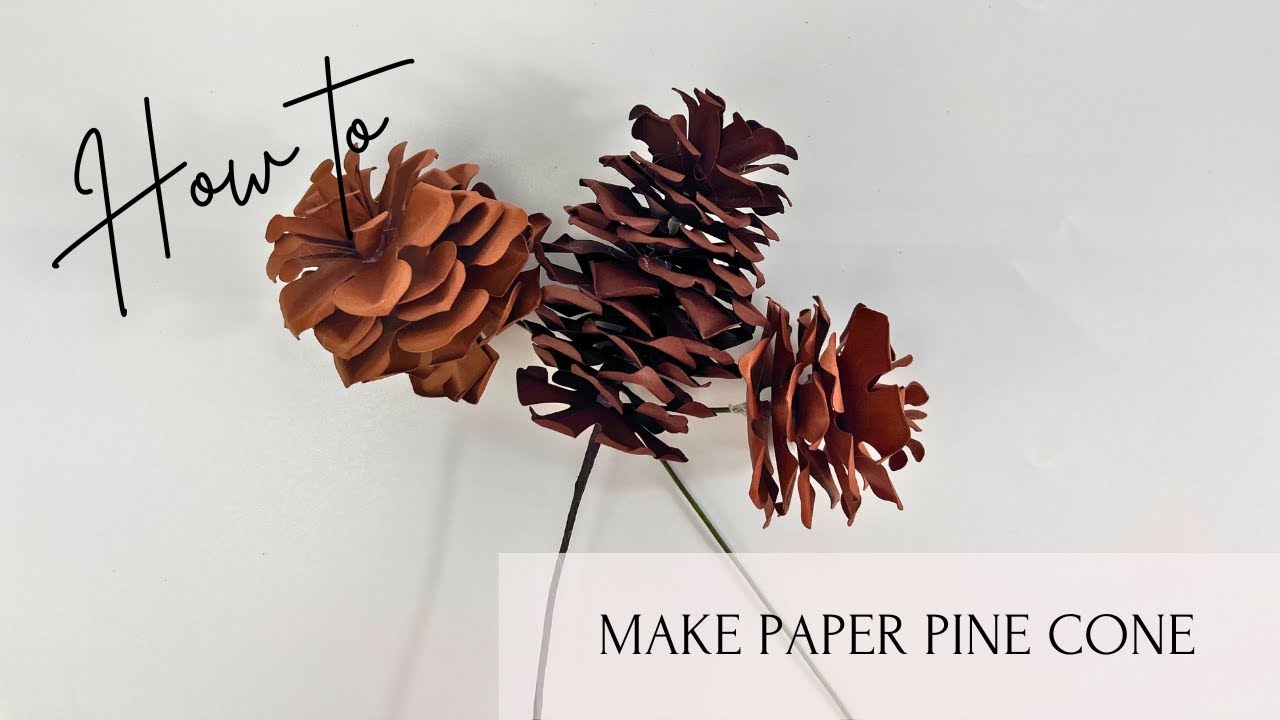 How to Make Paper Pine Cone for DIY Christmas Decoration - YouTube