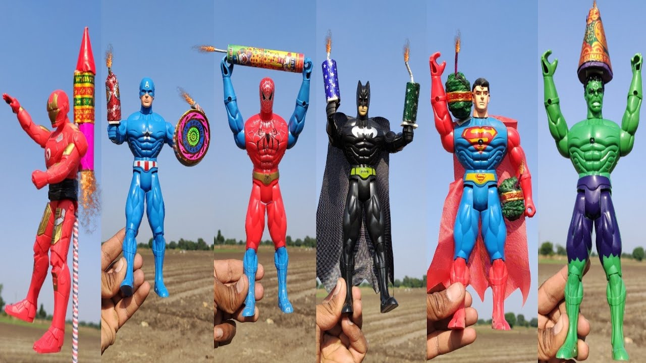 All Crackers on Superheroes । All Crackers Testing । Testing New Types ...