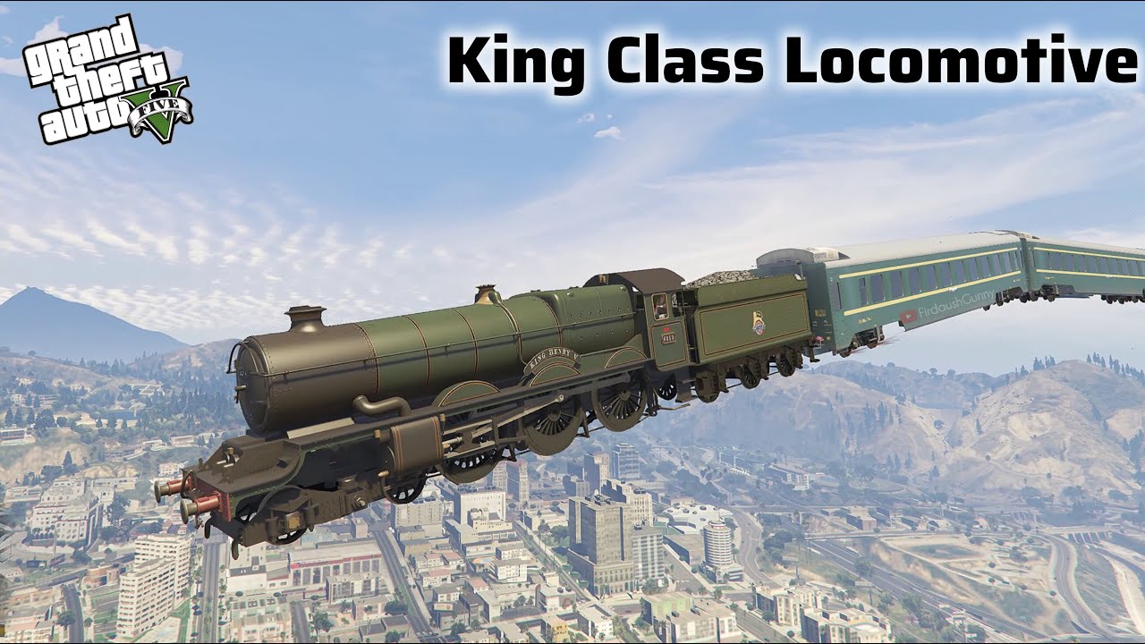 GTA V - Longest China Railway Coaches pulled by GWR King Class Steam ...