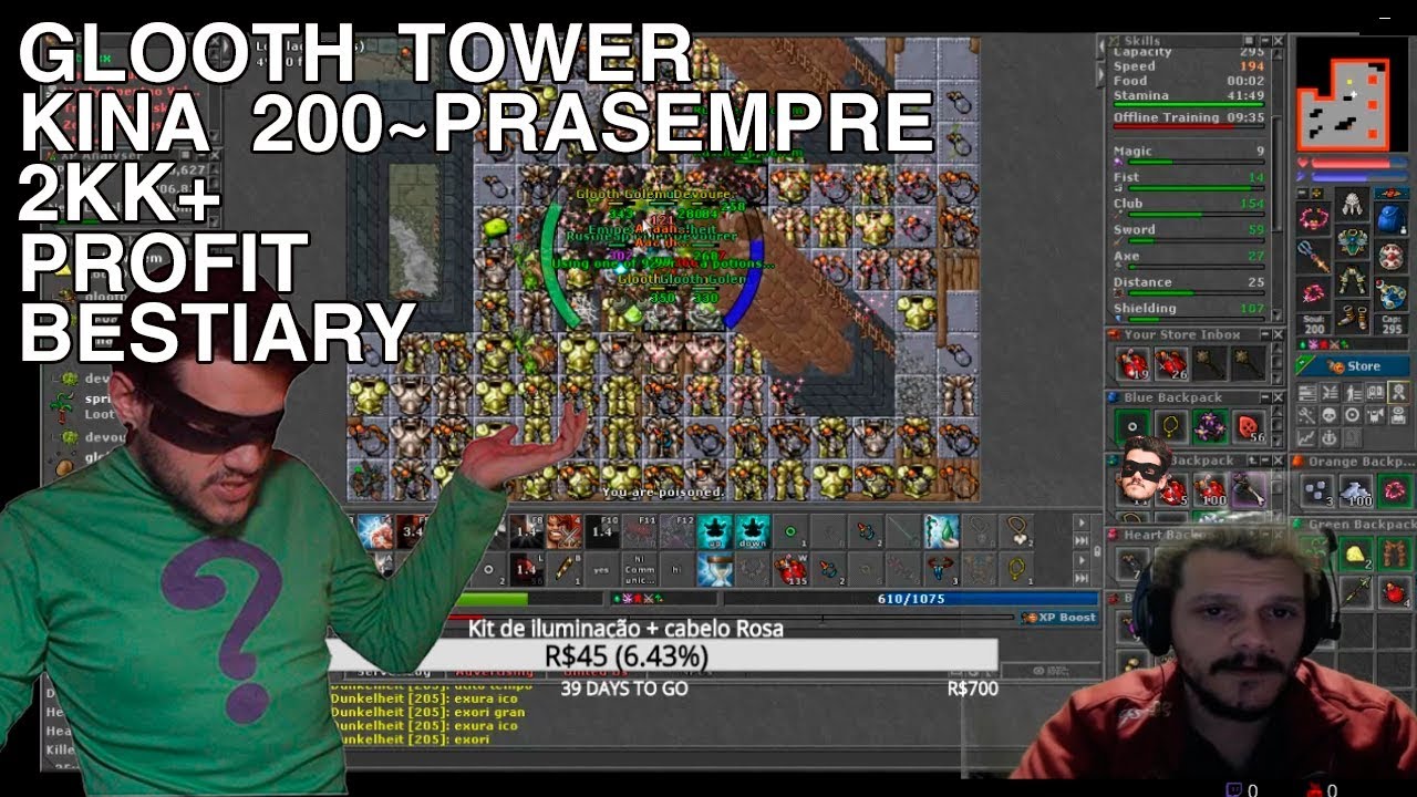 Tibia - Knight lvl 200+ Glooth Tower - 2kk+ XP - PROFIT - BESTIARY ...