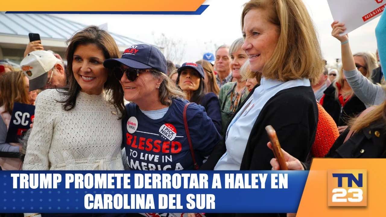 Trump promete derrotar a Haley en Carolina del Sur - YouTube