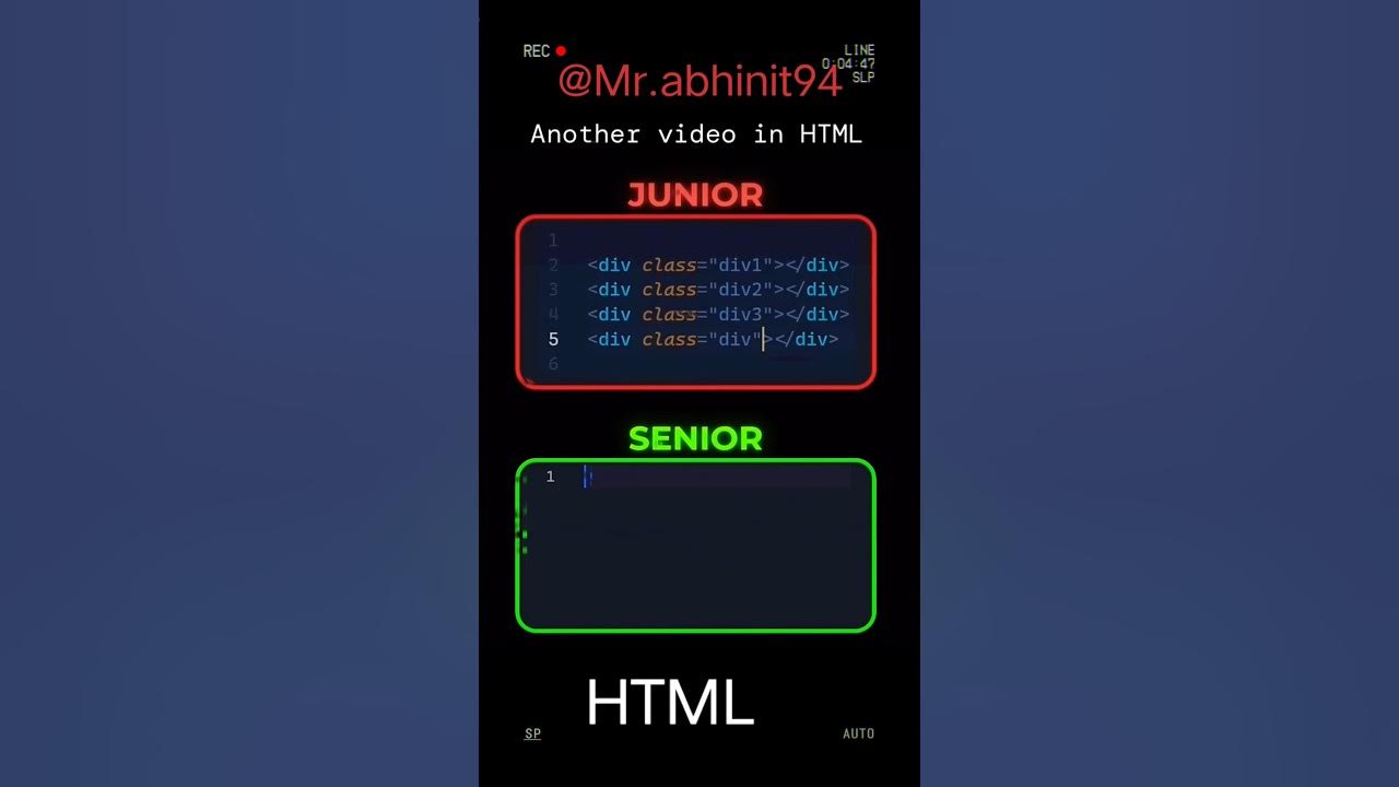 Junior Vs Senior Developer #developer #coding #html #css #viralvideo #shorts - YouTube