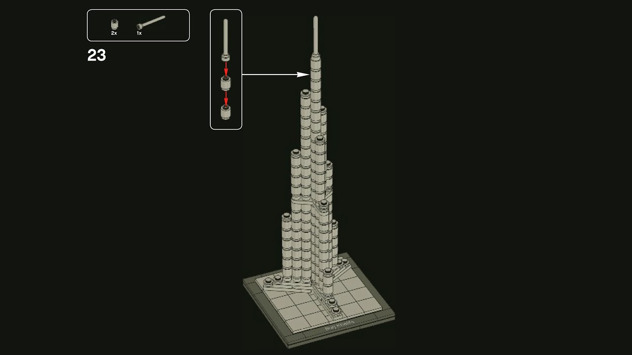 LEGO Architecture 21008, Burj Khalifa - building instructions - YouTube