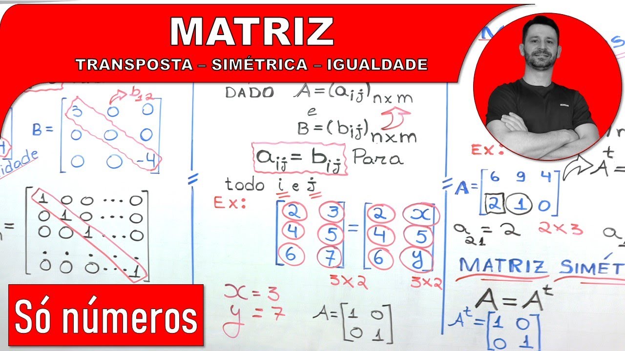 📃 Matriz - Simétrica, Transposta, Diagonal, Igualdade de Matrizes e ...