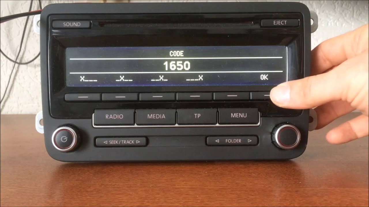 VW RCD 300 Radio Code Entry - YouTube