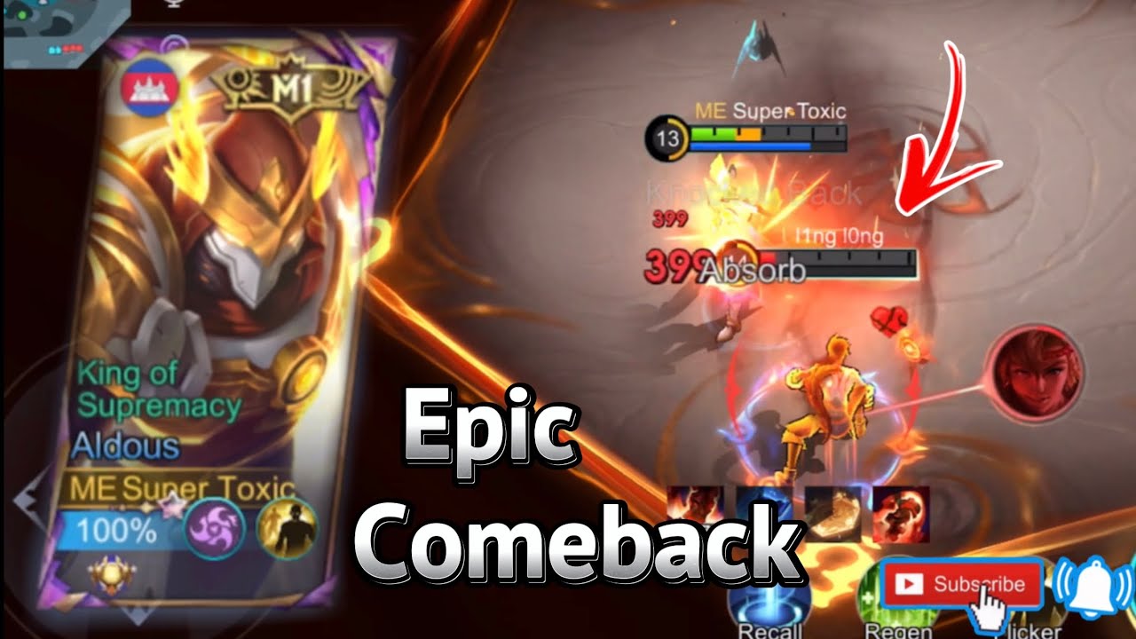Aldous comeback gameplay with full stack - YouTube