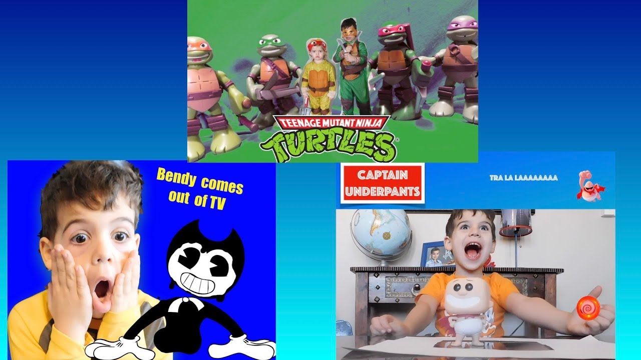 Captain Underpants, Bendy and Ninja Turtles/ Video Compilation - YouTube
