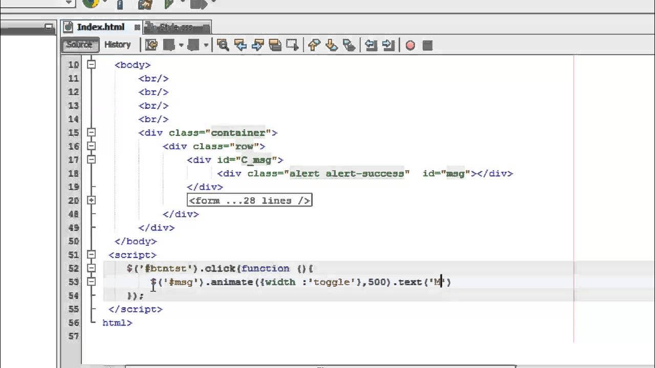 JQuery animation : 6- slide left - YouTube
