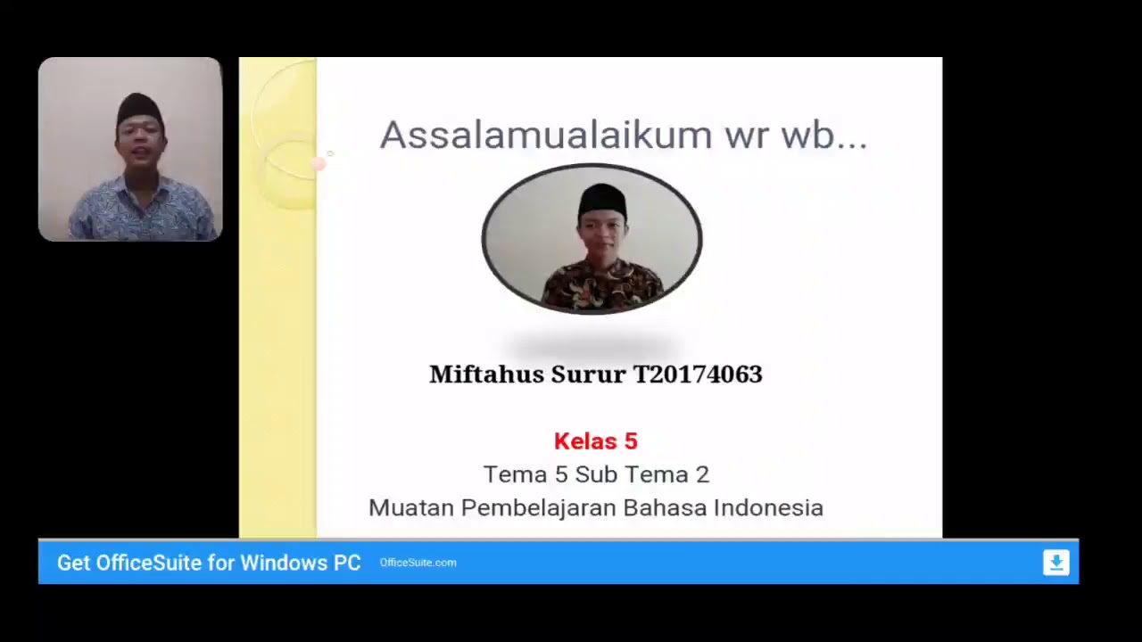Miftahus Surur T20174063_Tema 5 Sub Tema 2 Mapel Bahasa Indonesia - YouTube