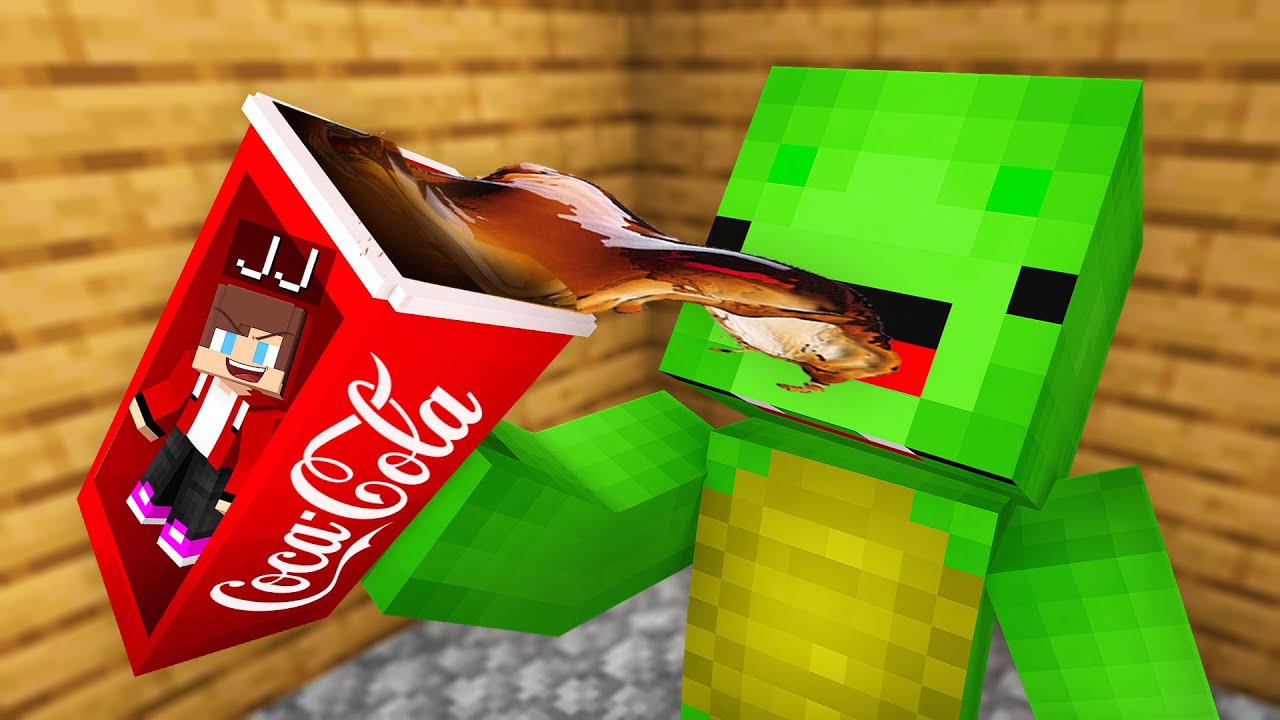 JJ Hide Inside COCA COLA To Prank Mikey in Minecraft (Maizen) - YouTube