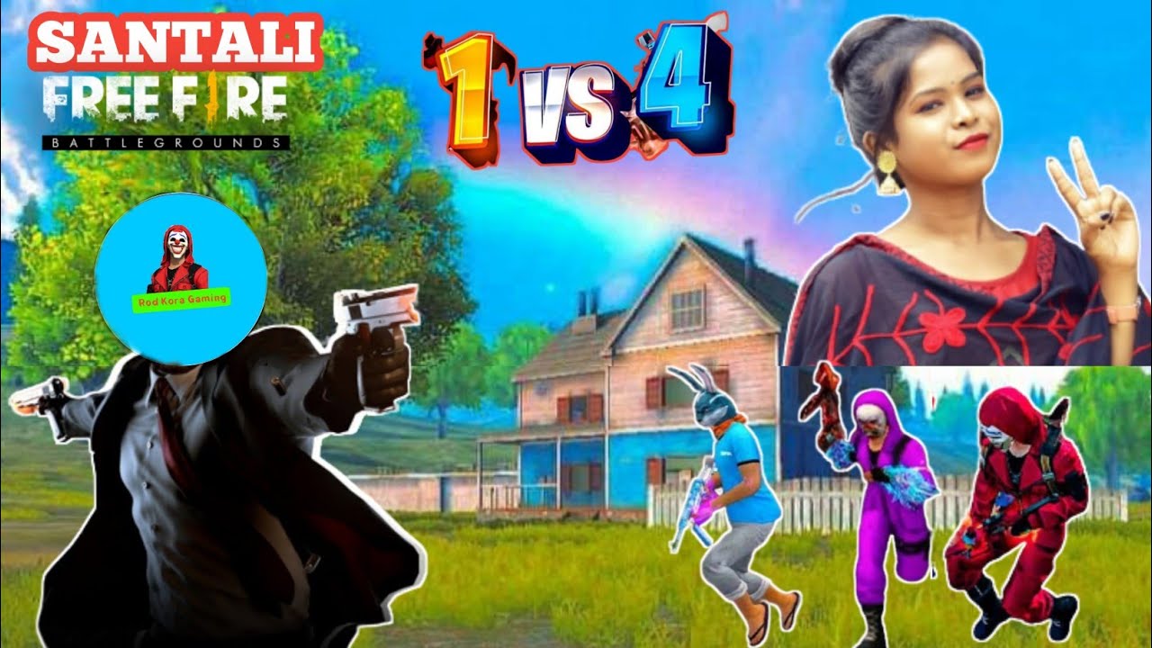 SOLO VS SQUAD SANTALI FREE FIRE VIDEO || SANTALI GAMEPLAY VIDEO ...