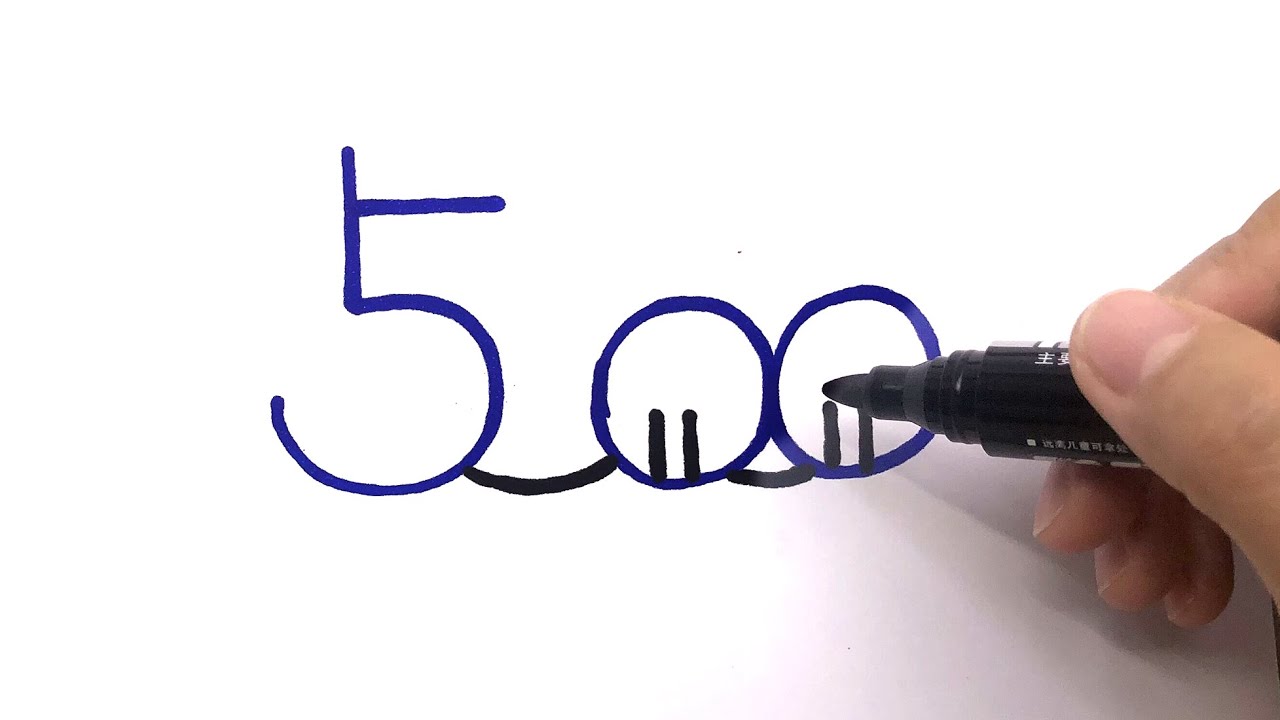To draw a cat from 500 / It's pretty simple/ learn to draw - YouTube