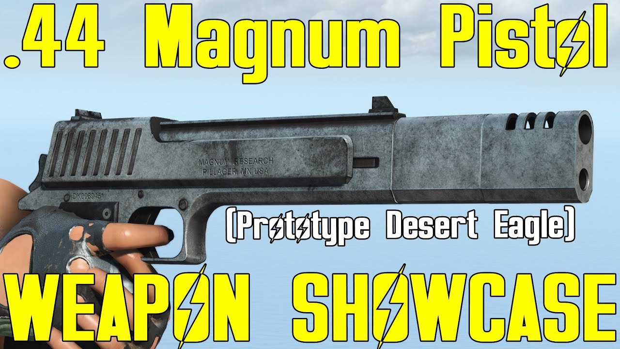 Fallout 4: .44 Magnum Pistol (Prototype Desert Eagle) - Weapon Mod Showcase - YouTube