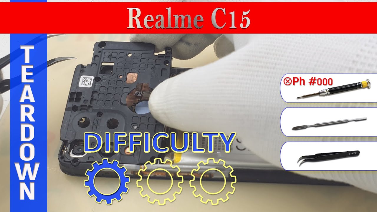Realme C15 RMX2180 📱 Teardown Take apart Tutorial - YouTube