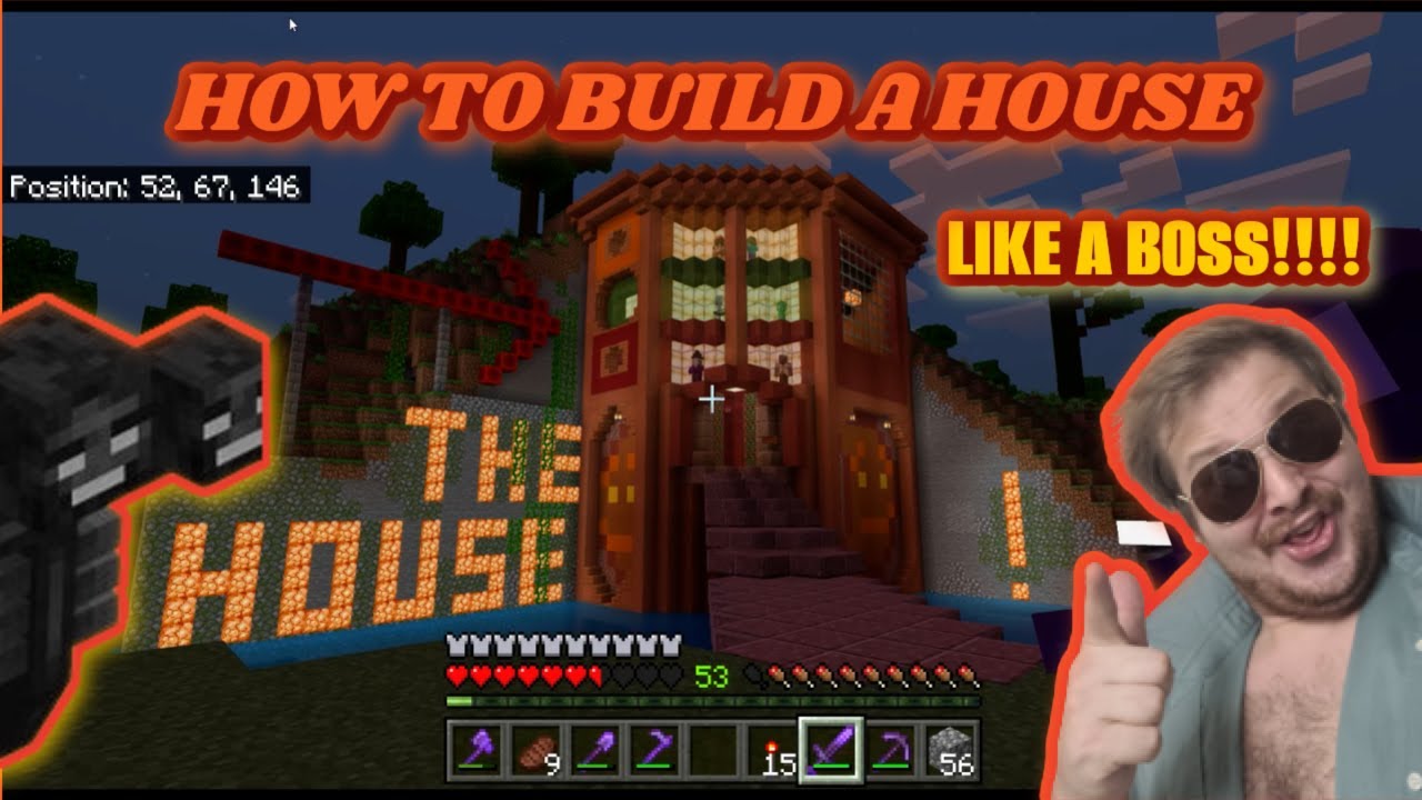 Easy Minecraft House Tutorial (Hillside Mansion) - YouTube