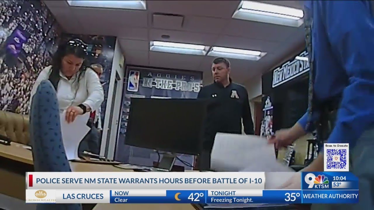 Police attempt to serve NMSU warrants on day of Battle of I-10 - YouTube