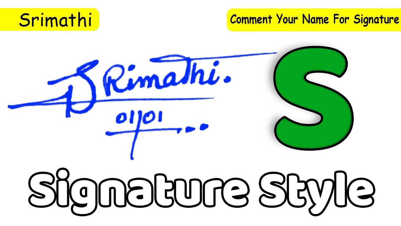 ️ Srimathi Name Signature Style Request Done - YouTube