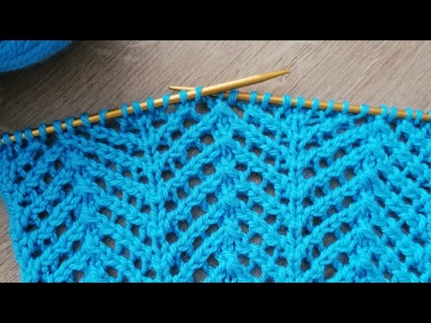 Ajurlu zikzak çok kolay iki şiş örgü modeli 🎉knitting crochet