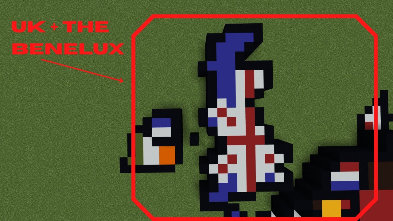How To Build Small Scale Earth In Minecraft Part 7 Benelux + The UK ...