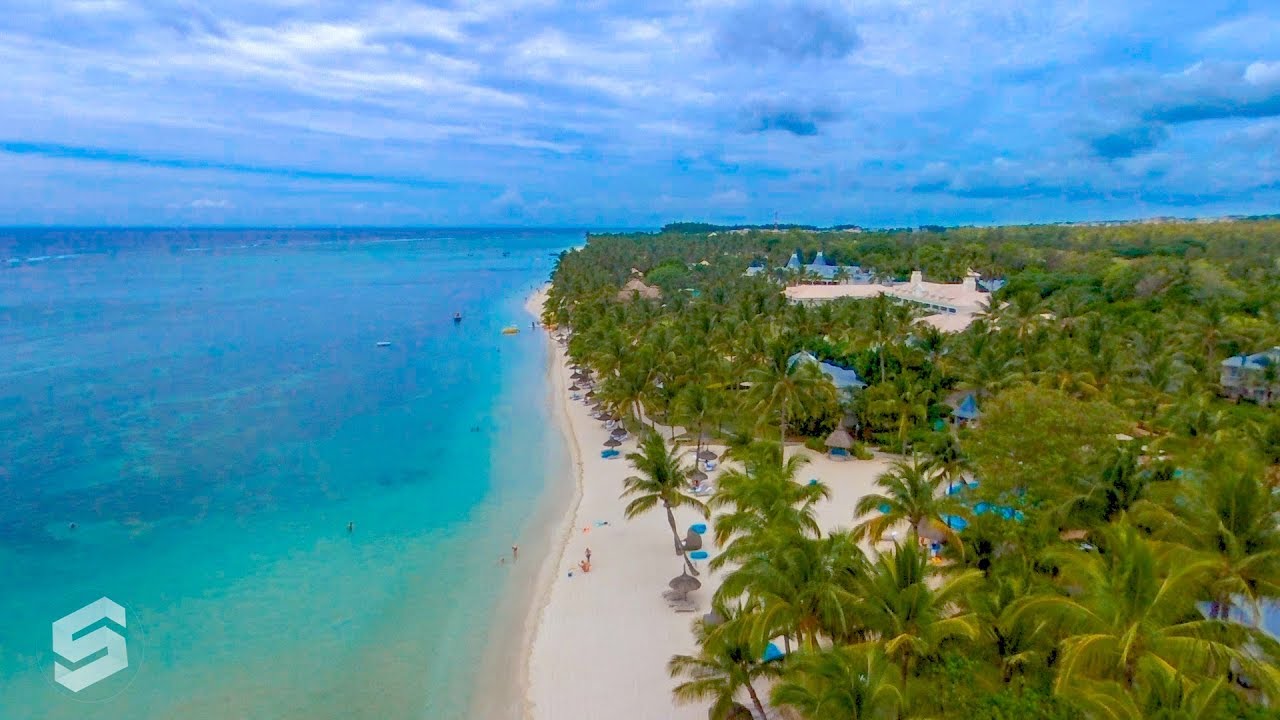 Aerial view of Wolmar Beach, Flic-en-Flacq, Mauritius - YouTube