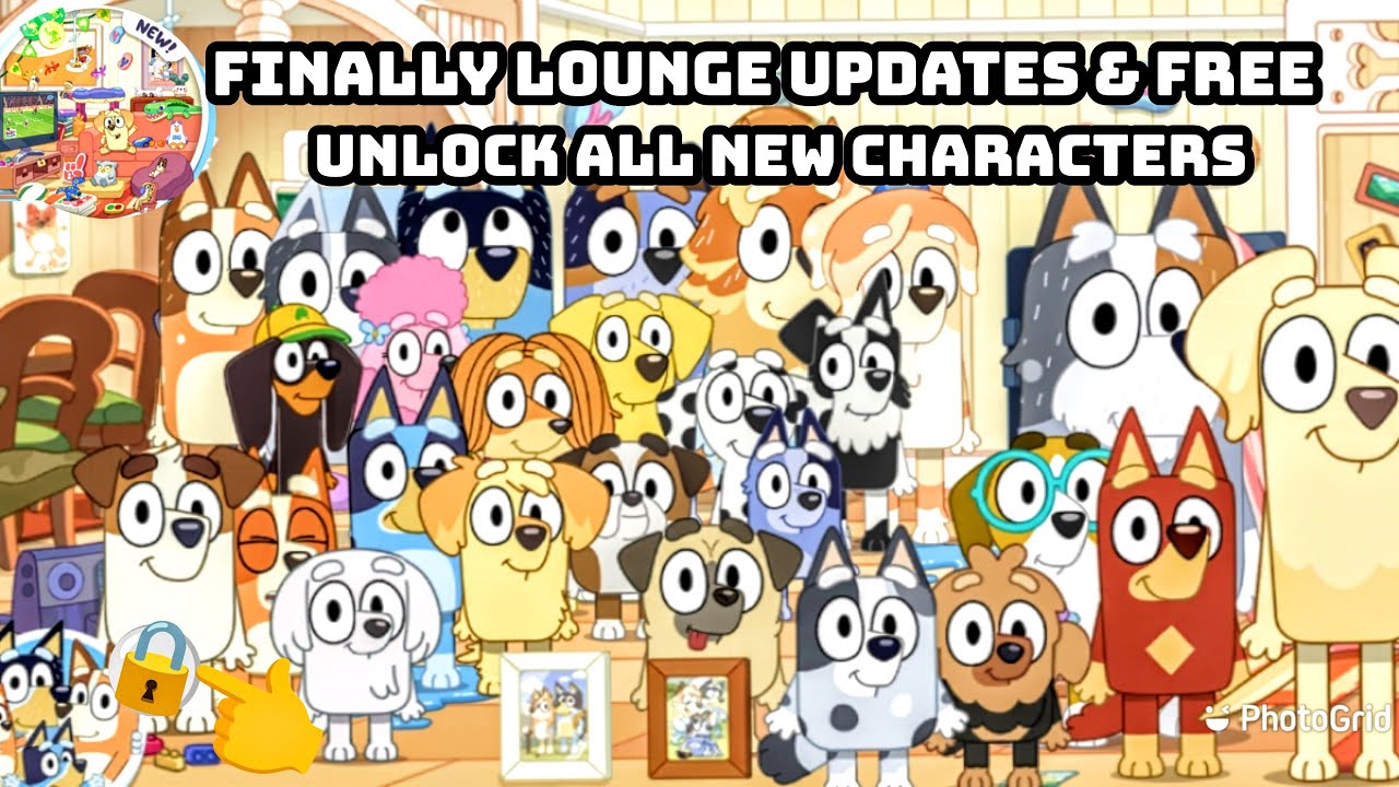 Bluey Let's Play Finally Lounge Updates & Free Unlock All New ...