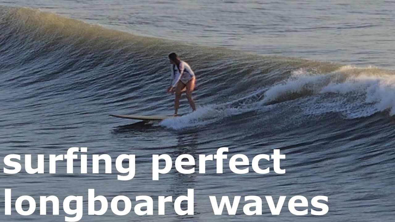 surfing perfect longboard waves in JACKSONVILLE BEACH FL🌊 - YouTube