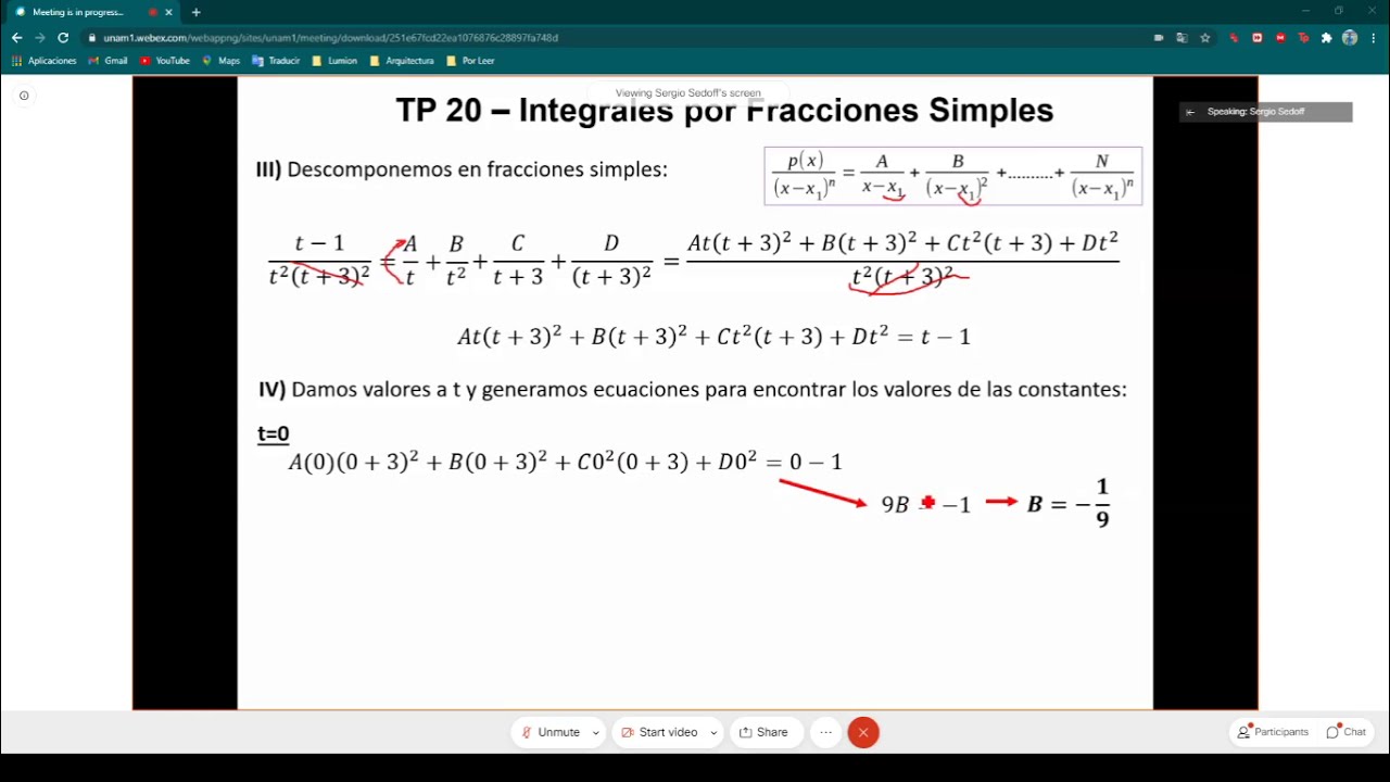 UNaM. Cálculo 1. Integrales Por Fracciones Simples (Practico N°20 ...