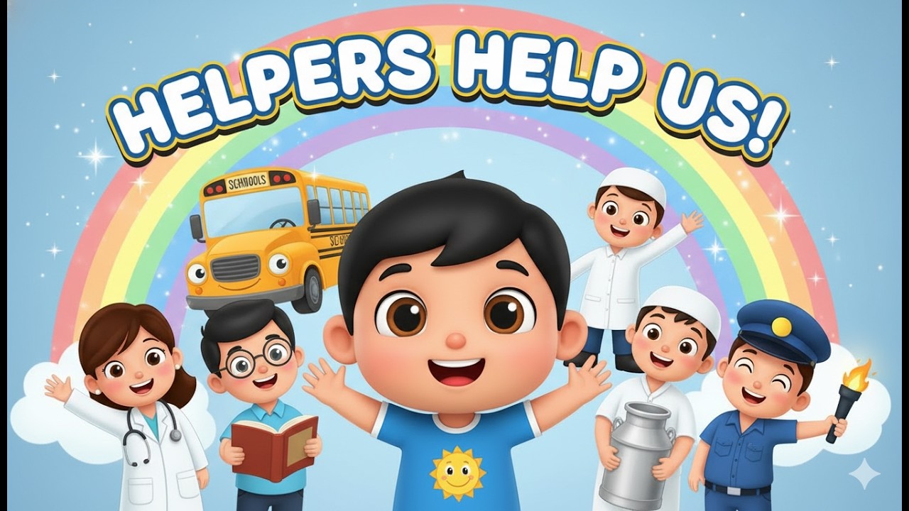 Community Helpers Rhyme 🎵 | Milkman, Doctor, Teacher & More | Kids ...