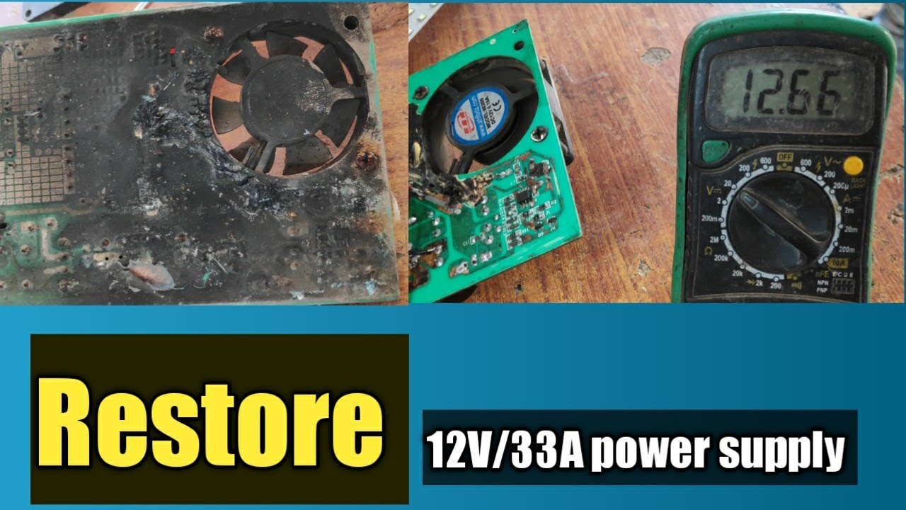 12v power supply repair | Restor all destroyed power supply,Rebuild and ...