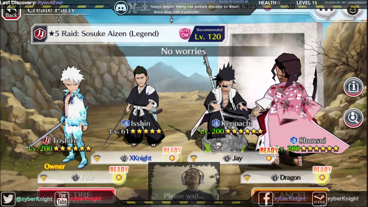 Testing Nox with controller on Bleach Brave Souls co-op with viewers ...