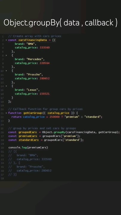 Javascript Object Groupby Es15 Ecmascript® 2024 Javascript Code Coding New