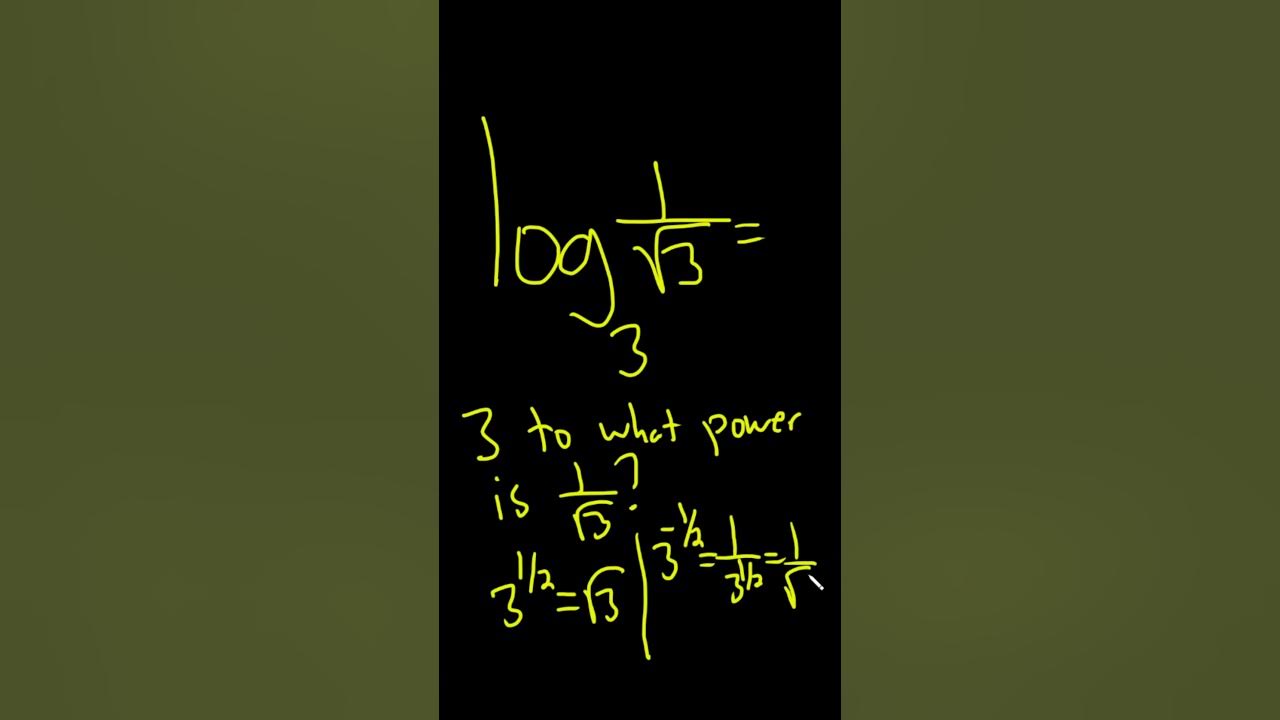 Learn How To Compute The Value Of A Logarithm Log Base 3 Of 1 sqrt 3 learn-how-to-compute-the-value-of-a-logarithm-log-base-3-of-1-sqrt-3