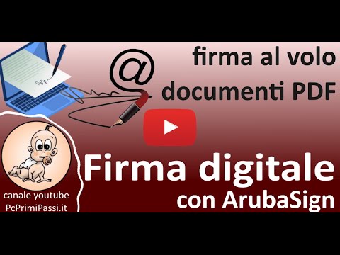 Guida alla firma digitale grafica su PDF con Aruba Sign - YouTube