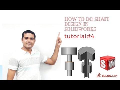 How to do shaft design in solidworks use revolved command - YouTube