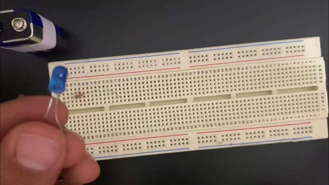 9. ¿Como armar un circuito básico con push button en protoboard? Encender LED con boton. ⚡️🤯💡 ...